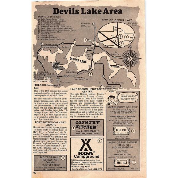 None and/or Unknown | Other | Devils Lake Travel Map Points Of Interest ...